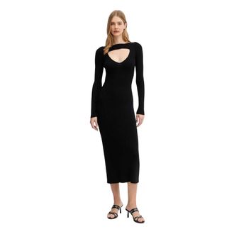 Diesel Femme, Robes, Noir, Taille: 38 FR M-Oloni Midi Dress
