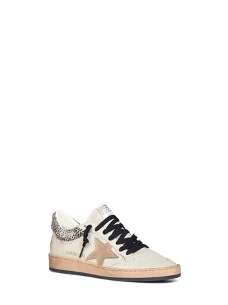 Golden Goose Womens Sneakers Ball Star Cream Nappa Leather Beige Goatskin Trainers