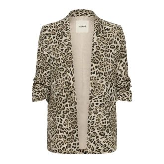 Soaked In Luxury SLShirley Printed Blazer - - Jackets - Damen - Braun - M