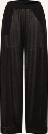 Alaia Ala&iuml;a Strickhose Aus Leinen schwarz