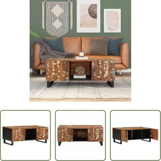 vidaXL vidaXL Table basse en bois massif - Table basse 100x54x40 cm bois de r&eacute;cup&eacute;ration et ding&eacute;nierie