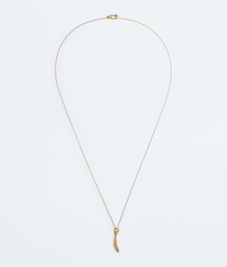 Bottega Veneta Collier &agrave; pendentif Sardine - Jaune - Femme - Unisex