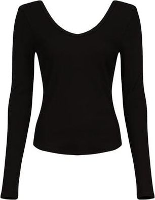 Topshop Top Wendy c&ocirc;tel&eacute; en coton m&eacute;lang&eacute;