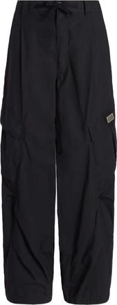 Dolce & Gabbana Homme, Pantalons, Noir, Taille: M Pantalon Cargo &agrave; Plaque Logo