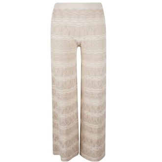 D.exterior Femme, Pantalons, Beige, Taille: 42 FR Pantalon en dentelle tricot&eacute;e