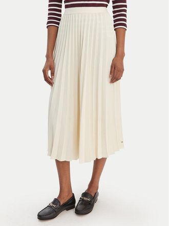 Tommy Hilfiger Faltenrock WW0WW48538 &Eacute;cru Regular Fit