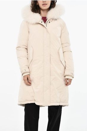 Woolrich Solid Color KEYSTONE Down Jacket with Fur On Hood size Xl