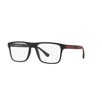 Emporio Armani unisex, Accessoires, Noir, Taille: 54 MM Lunettes de soleil rectangulaires