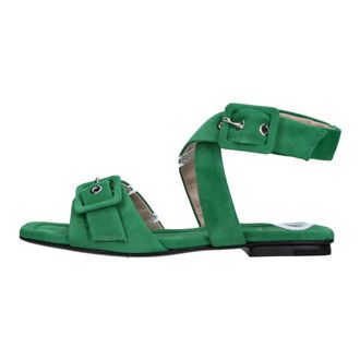 Fabi Flache Wildledersandalen - - Shoes - Damen - Gr&uuml;n - 36 EU