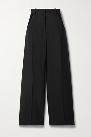 MUGLER Hose Mit Geradem Bein Aus Twill Mit Cut-outs - Schwarz