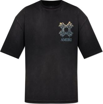Amiri Homme, Tops, Noir, Taille: XS T-shirt avec logo