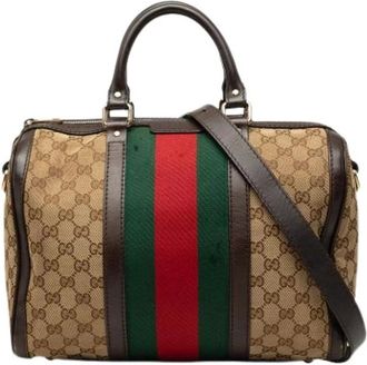 Gucci Sac bandouli&egrave;re en toile Pre-owned - Femme - Pre-owned - Beige - Taille: ONE Size