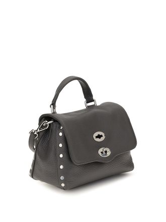 Zanellato Womens Baby Postina Daily Handbag Grey Vulcano Calf Leather Bos Taurus Handbags Hand Bags