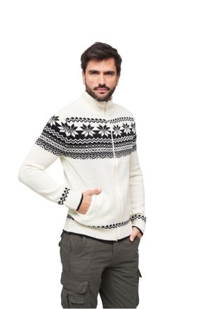Brandit Norwegian Cardigan, Farbe: White, Gr&ouml;&szlig;e: XXL