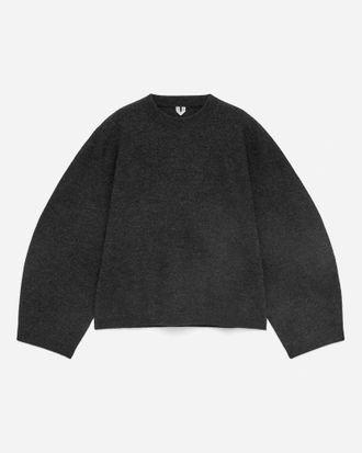 Arket Pullover Aus Wollwalk -Grau