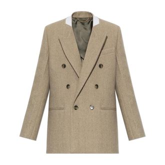 Victoria Beckham Gesteppter Blazer mit doppelreihiger Knopfleiste - - Jackets - Damen - Beige - S