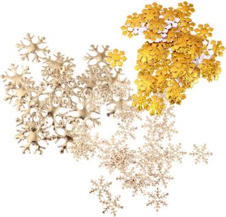 NUOBESTY 500st&uuml;cke Schneeflocke Dekoration Weihnachtskonfetti Schneeflocken-Dekoration f&uuml;r Weihnachtsfeiern Bastelarbeiten und Tischdekoration