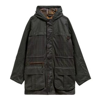 Barbour Icons Tartan Durham Wachsjacke - - Sport - Herren - Gr&uuml;n - L