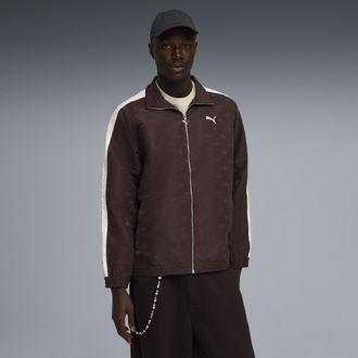 Puma Veste de surv&ecirc;tement tiss&eacute;e T7 Homme, V&ecirc;tements, Marron, XXL