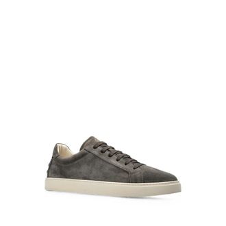 Tod's Calf Suede Low-Top Sneaker - Gray
