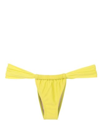 Amir Slama bas de bikini froncé à taille basse - Jaune