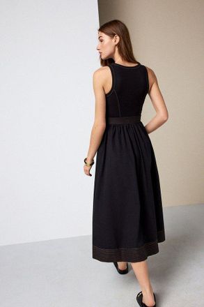 Next Midikleid 2-in-1-Midikleid aus Mischgewebe mit G&uuml;rtel (1-tlg)