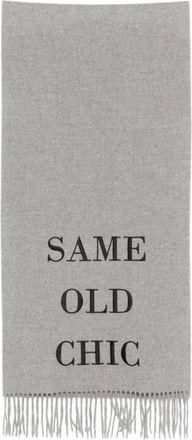 Moschino Homme, Accessoires, Gris, Taille: ONE Size &Eacute;charpe Enveloppante &agrave; Franges