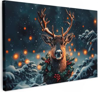 MuchoWow © Weihnachtsdeko Wandbilder Groß 120x80 cm XXL Home Deko Wohnung Bild Wohnzimmer Weihnachtsgeschenke Fotoleinwand Wand Bilder Leinwand Wall Decor Gesc