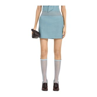 Maison Margiela Femme, Jupes, Bleu, Taille: 38 FR Short Skirt