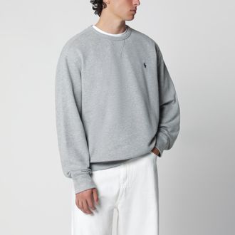 Polo Ralph Lauren Graues Rundhals-Sweatshirt aus Baumwollmischung