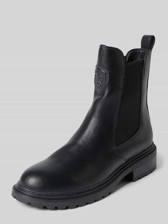 Blauer Stiefeletten mit elastischen Eins&auml;tzen Modell ELLIS