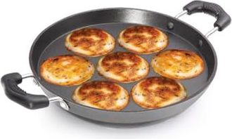 Premier Po&ecirc;le &agrave; paniyaram anti-adh&eacute;sive avec base &agrave; induction - Noir - 7 cavit&eacute;s