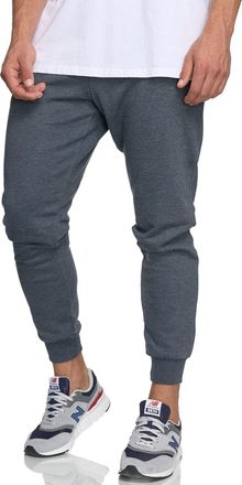 Indicode Herren Eberline Jogginghose aus 60% Baumwolle | Trainingshose Jogger für Männer Navy Mix, XL