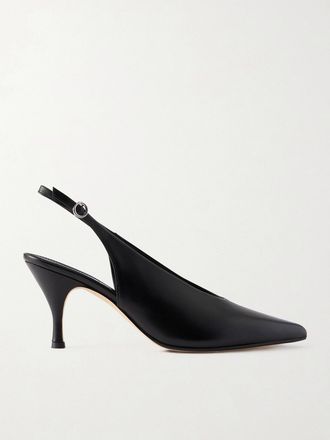 Aeyde Carla Slingback-pumps Aus Leder - Schwarz