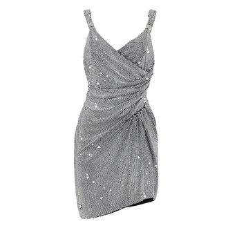 Philipp Plein Mini-Kleid mit Kristallen - - Dresses - Damen - Grau - XS