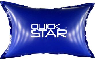 Quick Star Poolkissen Eckig 200x400 cm Blau 4 Seile & Sicherheitsventil 2x Reparaturset PVC 0,44mm Winter Pool Kissen mit Doppelnaht Luftkissen Chlor- und