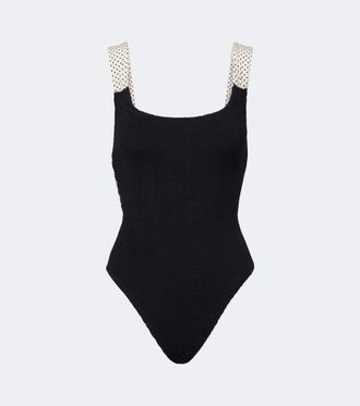 Hunza G Maillot de bain Zoe &agrave; pois