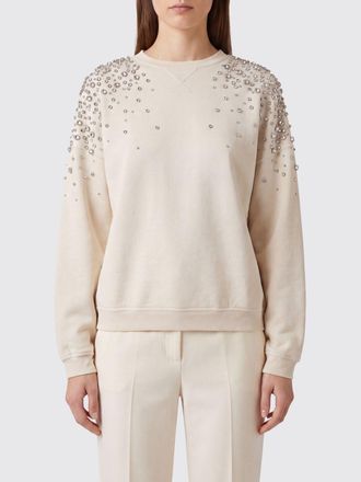 Golden Goose Sweatshirt ras du cou en coton avec applications de cristaux