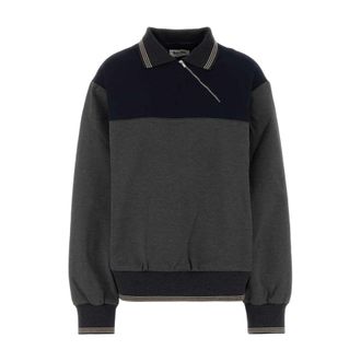 Miu Miu Colorblock Polo Sweatshirt mit Rei&szlig;verschlussdetail - - Sweatshirts & Hoodies - Damen - Mehrfarbig - S