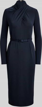 Lauren Ralph Lauren Midikleid mit drapiertem Wickelkragen