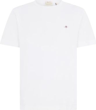 GANT Regular Fit Shield T-Shirt - - Tops - Herren - Wei&szlig; - XL