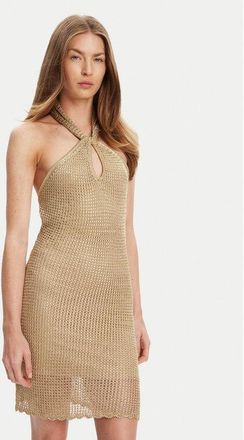 Guess Strickkleid W5YK34 Z24F0 Goldfarben Slim Fit