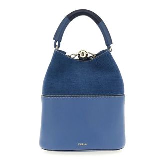 Furla Femme, Sacs, Bleu, Taille: ONE Size Sfera S Bucket Bag