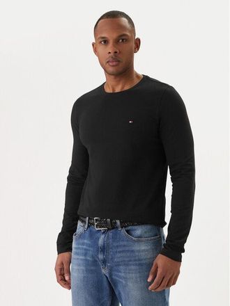Tommy Hilfiger Longsleeve Stretch Tee MW0MW10804 Schwarz Slim Fit