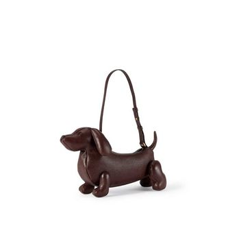 Thom Browne Sac &eacute;paule forme chien en cuir grain&eacute;