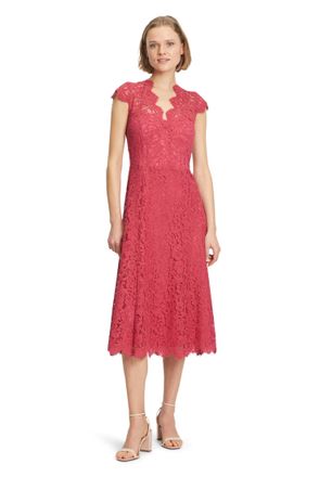 Vera Mont Damen 3387/4474 Kleid, Gl&auml;nzende Koralle, 64