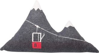 David Fussenegger Polyester Kissen, Dekokissen, Zierkissen - Berg (inkl. F&uuml;llung) - anthrazit - 65 x 40 cm