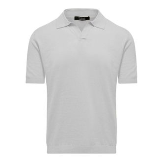 Bomboogie Homme, Pulls, Blanc, Taille: L Pull en Lin et Coton avec Col