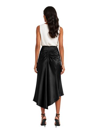 Victoria Beckham Womens Midi Skirt Bela Grey Acetate