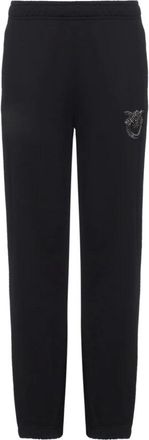 Pinko Pinko, Femme, Pantalons, Noir, Taille: 36 FR Jogger en jersey de coton